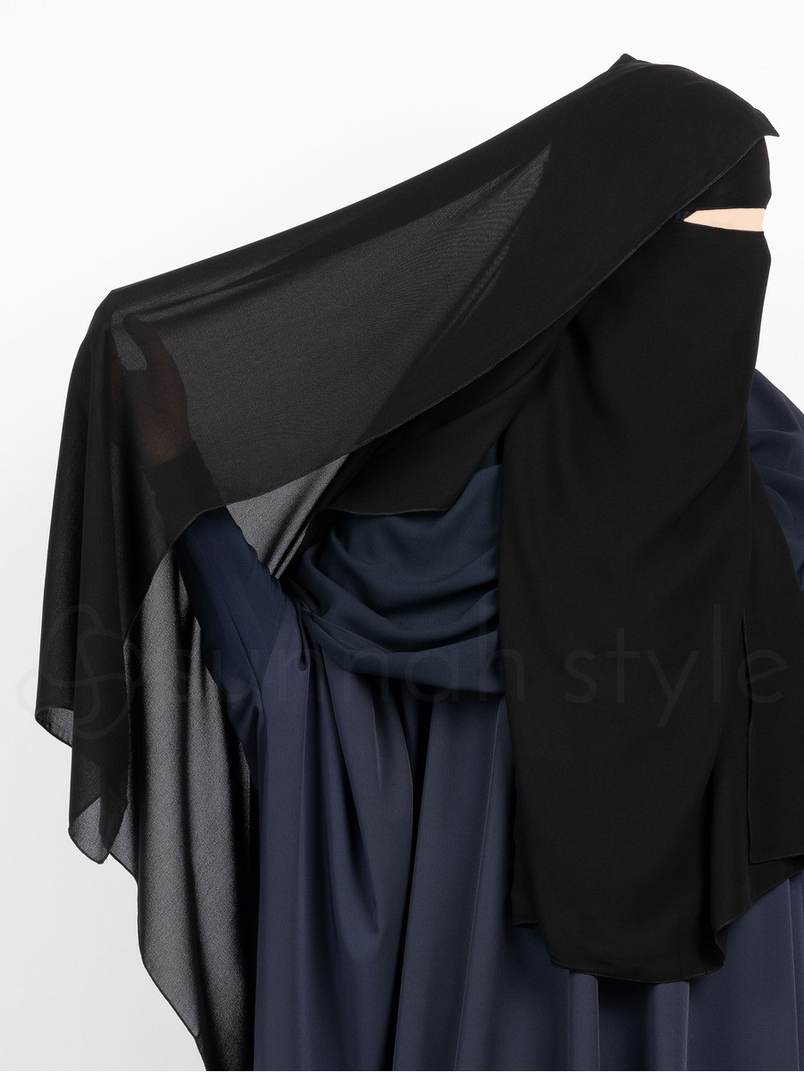 Extra Long Diamond Niqab (Premium Chiffon)