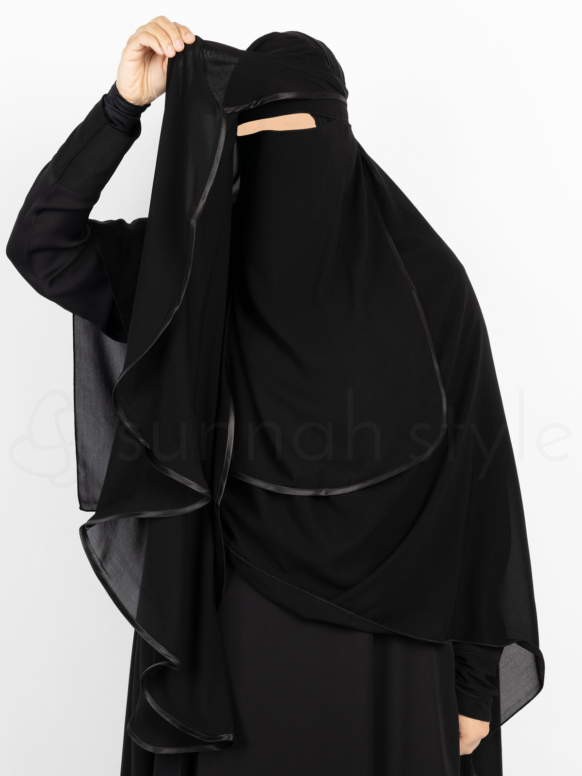 Satin Trimmed Butterfly Niqab