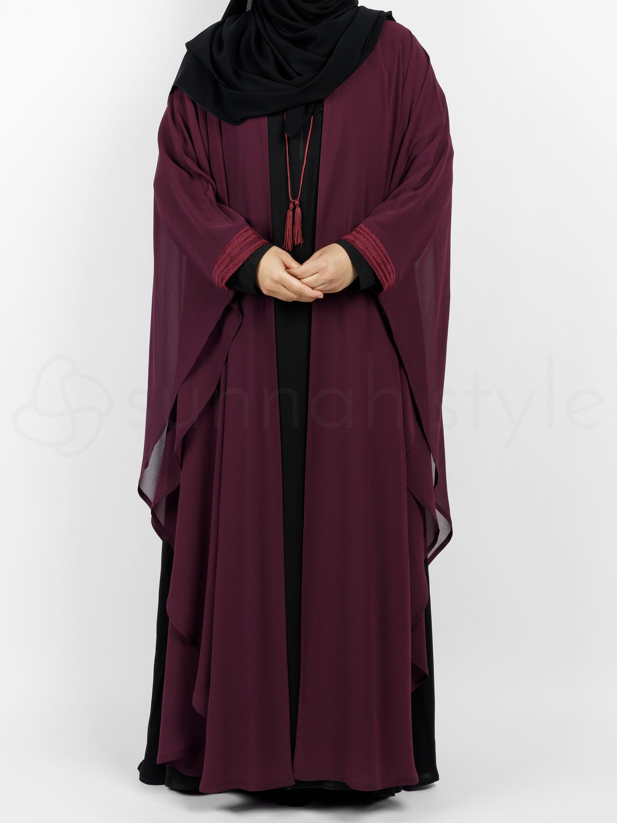 Shadow Chiffon Robe (Boysenberry)