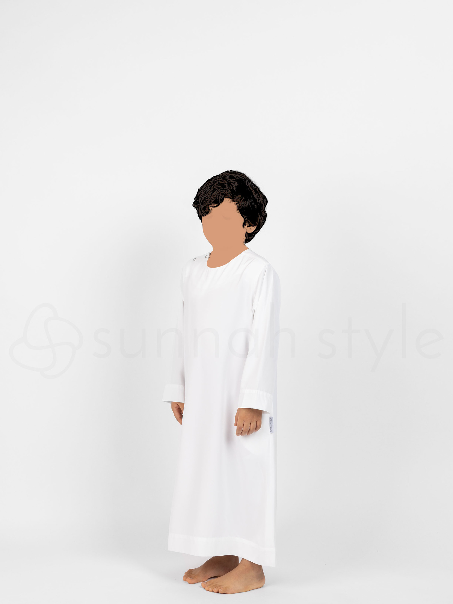 Boys Shoulder Snap Thobe - Child (Creamy White)