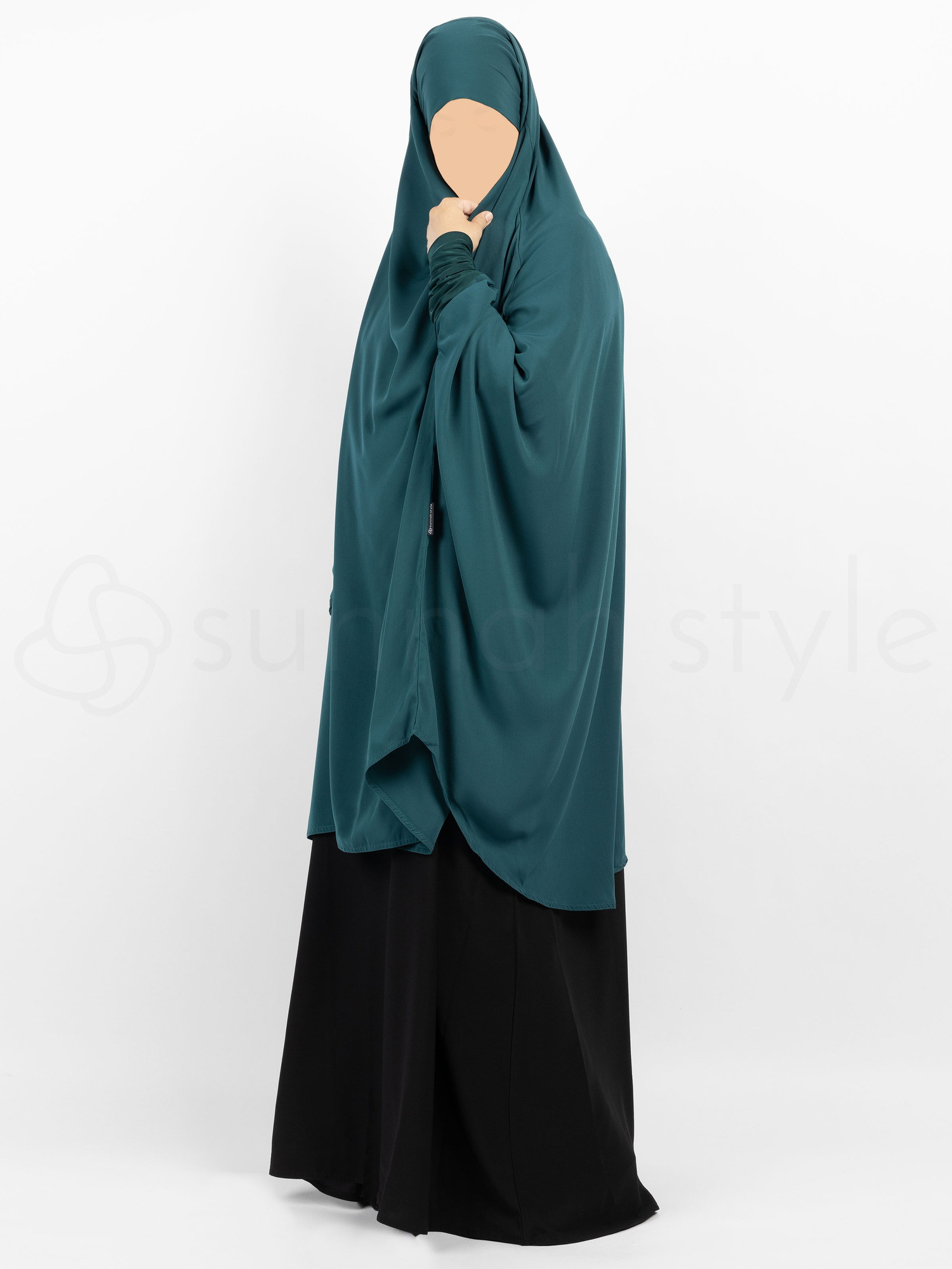 Plain Jilbab Top - Knee Length (Teal)